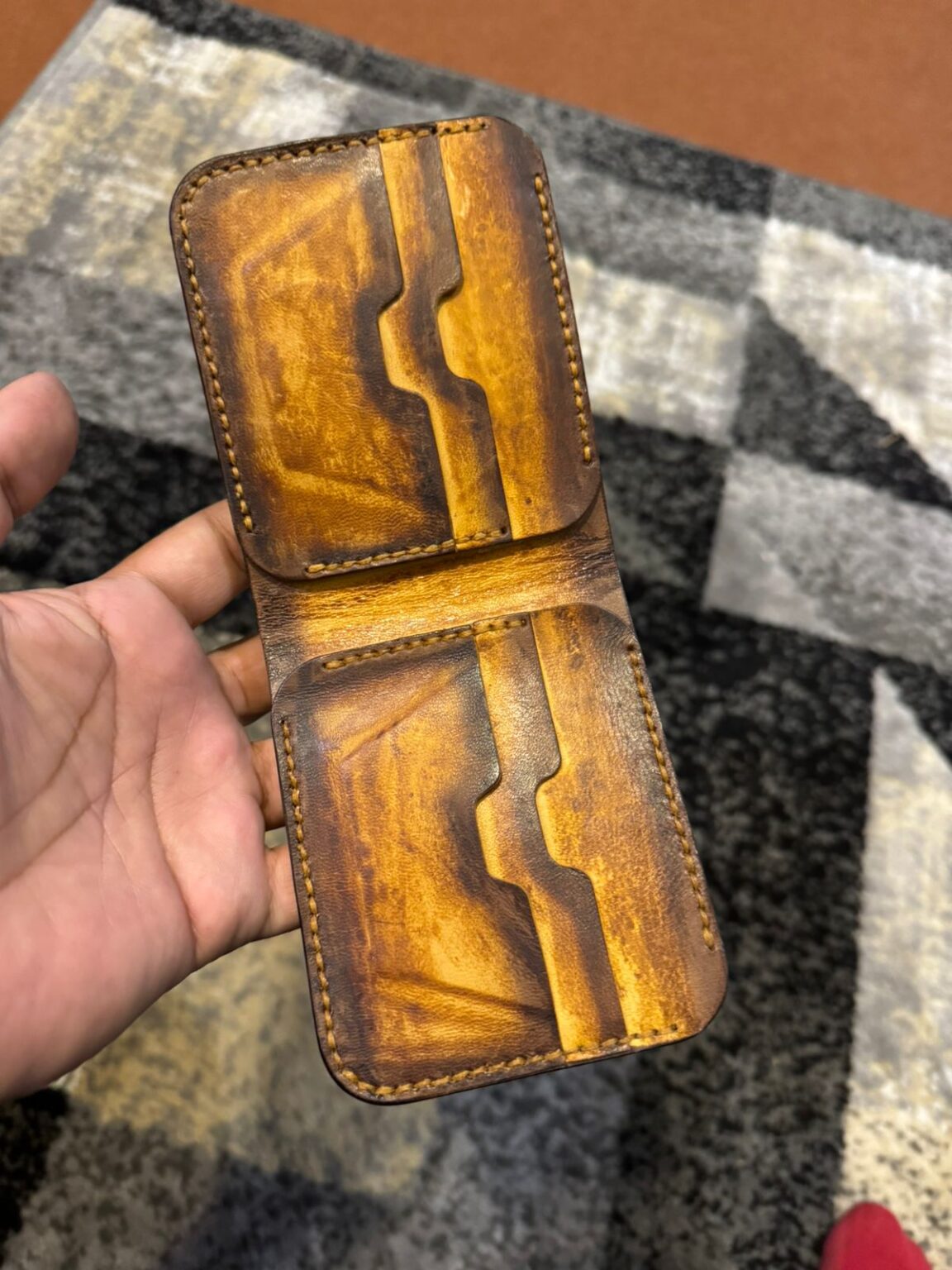 VEG TAN LEATHER WALLETS ARTICLE HANDSOME TIGER