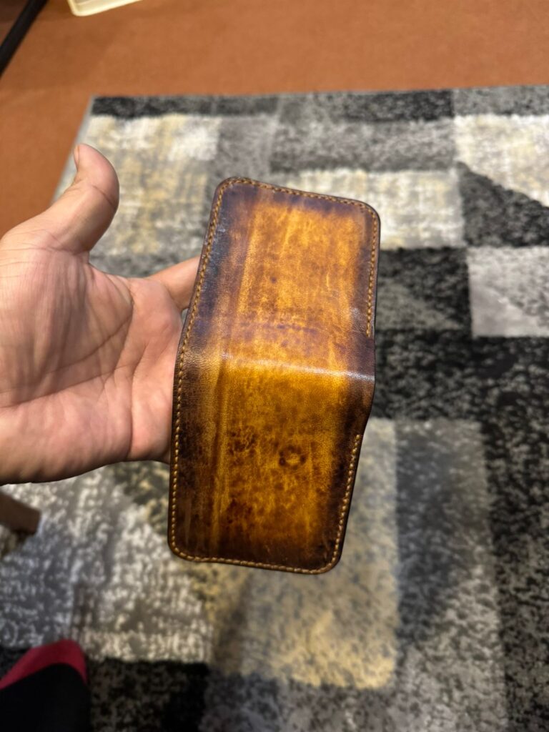 VEG TAN LEATHER WALLETS ARTICLE HANDSOME TIGER